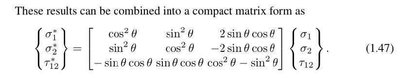 Solved Problem 1.7. Stress rotation formulae in matrix form | Chegg.com