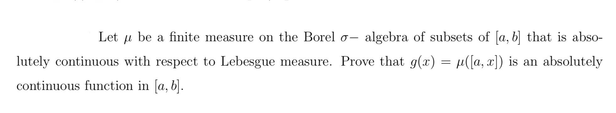 Solved Let μ ﻿be a finite measure on the Borel σ-algebra of | Chegg.com