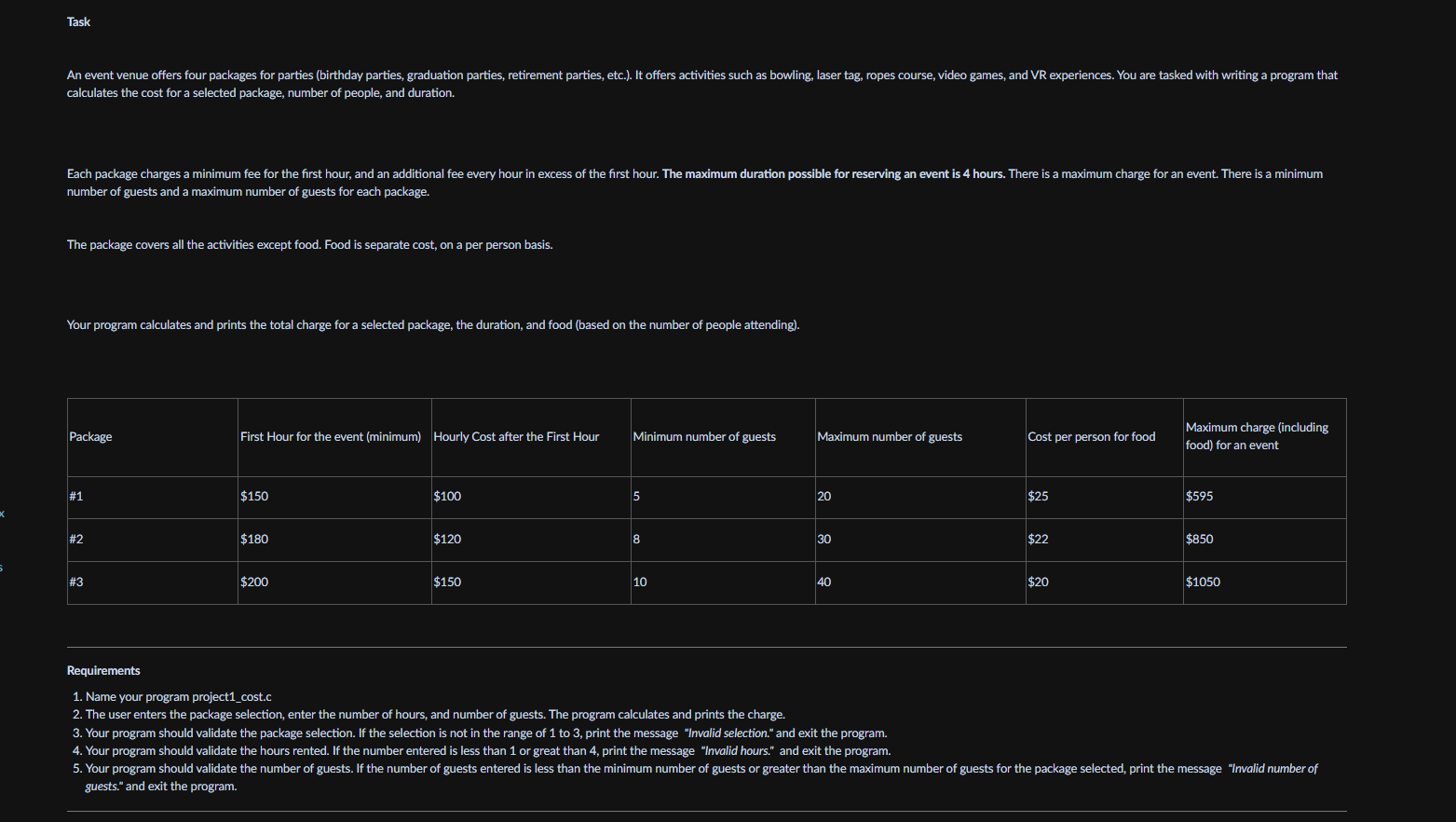 Solved In C please and make sure it produces the following | Chegg.com