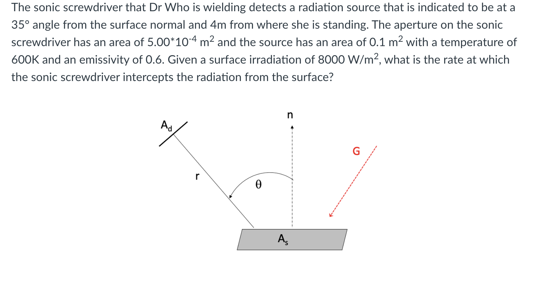 Solved The sonic screwdriver that Dr Who is wielding detects | Chegg.com