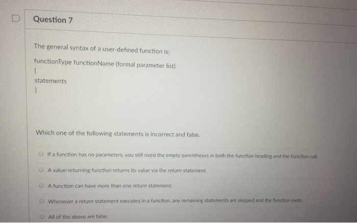 Solved Question 1 The Ctt system provides the standard | Chegg.com