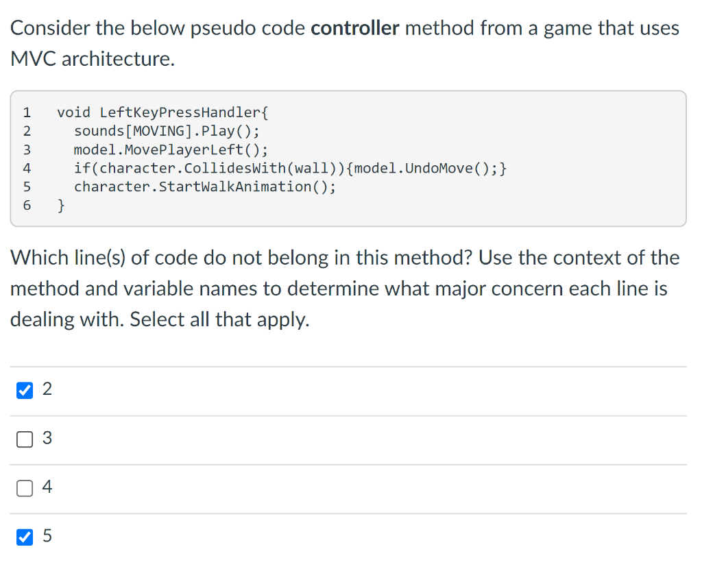 Solved Consider the below pseudo code controller method from | Chegg.com