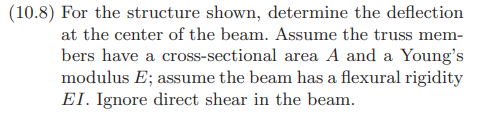 Solved 10.8) For the structure shown, determine the | Chegg.com