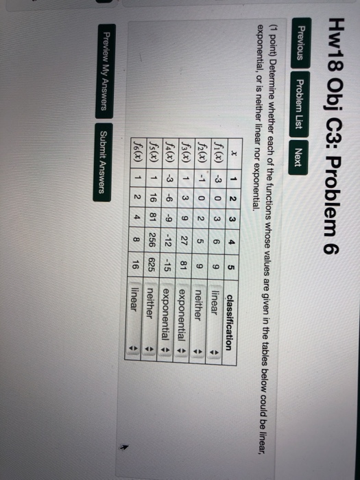 Solved Hw18 Obj C3: Problem 6 Problerm Previous m List Next | Chegg.com
