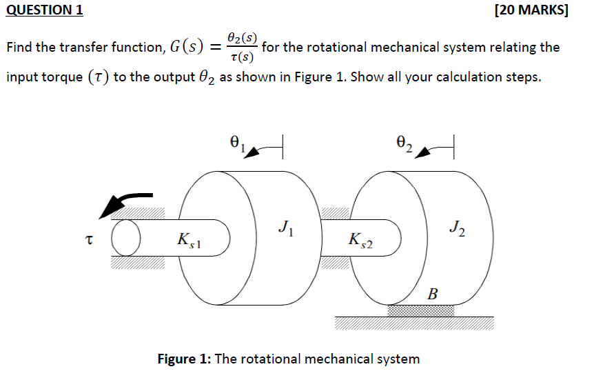 Solved Find the transfer function, \( | Chegg.com