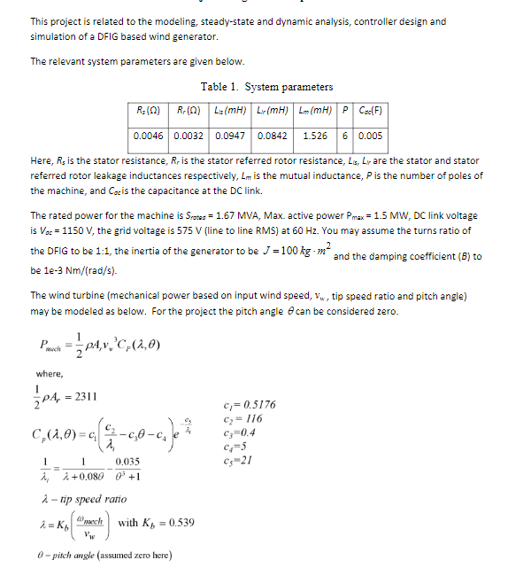 Solved This project is related to the modeling, steady-state | Chegg.com