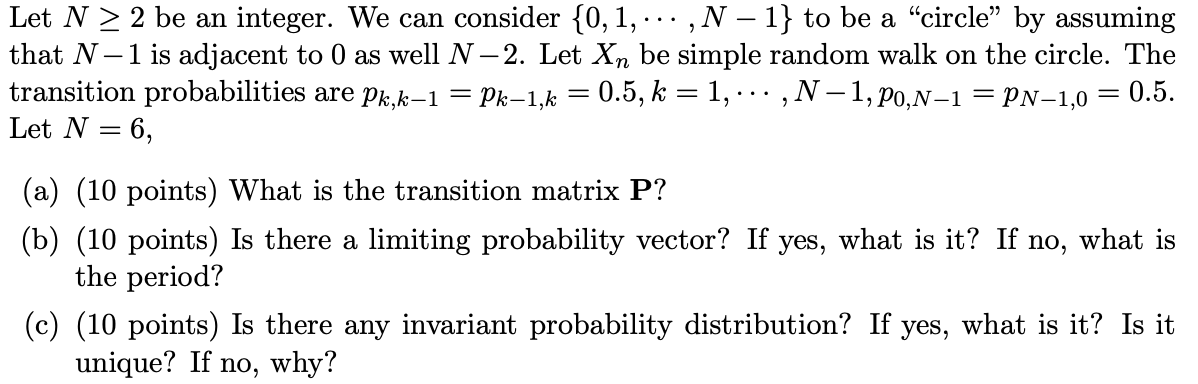 Solved Let N≥2 be an integer. We can consider {0,1,⋯,N−1} to | Chegg.com Solved Let N≥2 be an integer. We can consider {0,1,⋯,N−1} to | Chegg.com