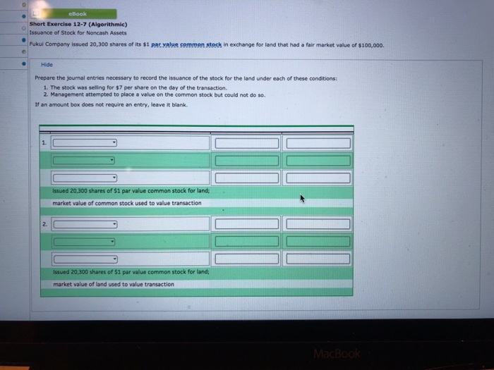 Solved eBook Short Exercise 12-7 (Algorithmic) Issuance of | Chegg.com Solved eBook Short Exercise 12-7 (Algorithmic) Issuance of | Chegg.com