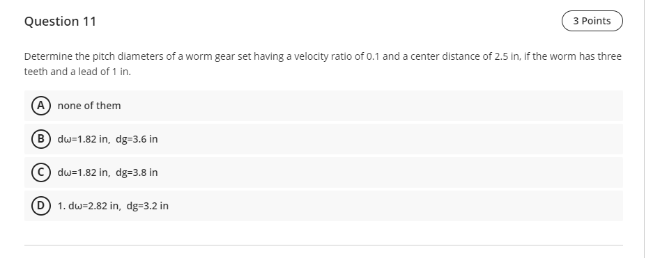 Solved Question 11 3 Points Determine the pitch diameters of | Chegg.com Solved Question 11 3 Points Determine the pitch diameters of | Chegg.com