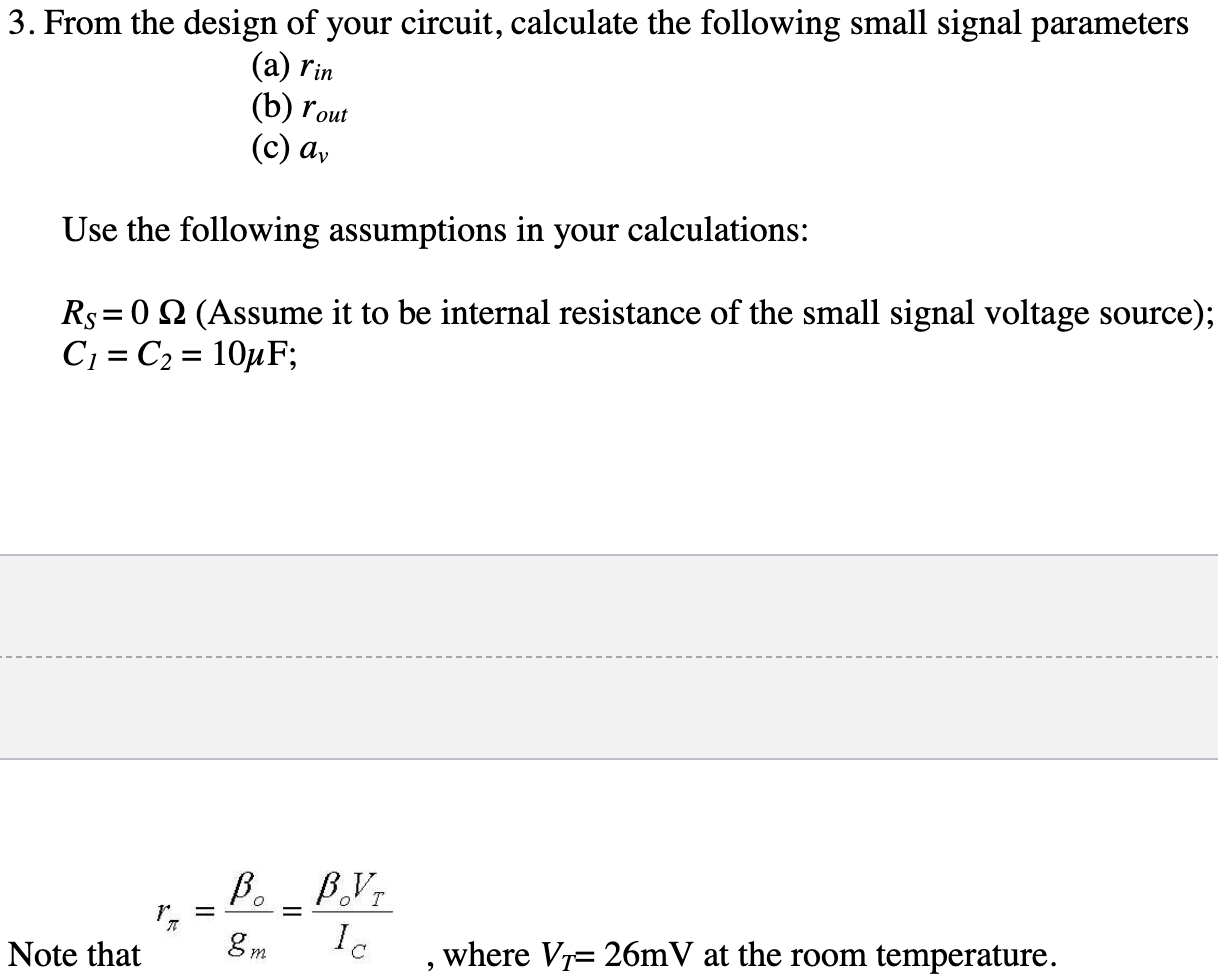 Solved 1. Draw the small signal model of the emitter | Chegg.com