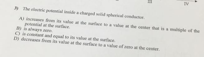 Solved IV 3) The electric potential inside a charged solid | Chegg.com
