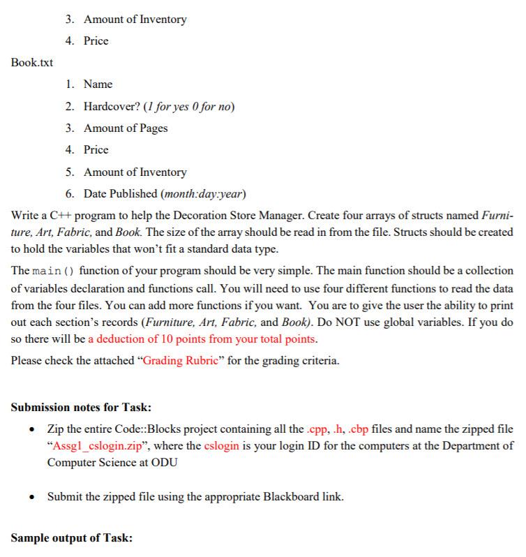 Solved Objectives: The major advantage of using structs is | Chegg.com