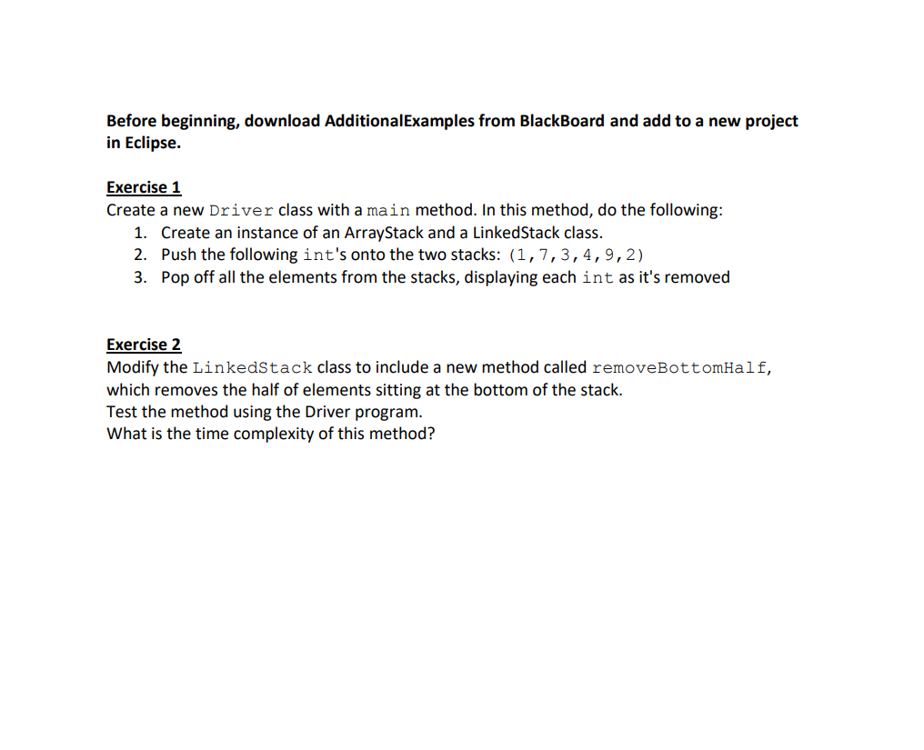 Solved Topics - Abstract Data Types - Stacks - Linked lists | Chegg.com