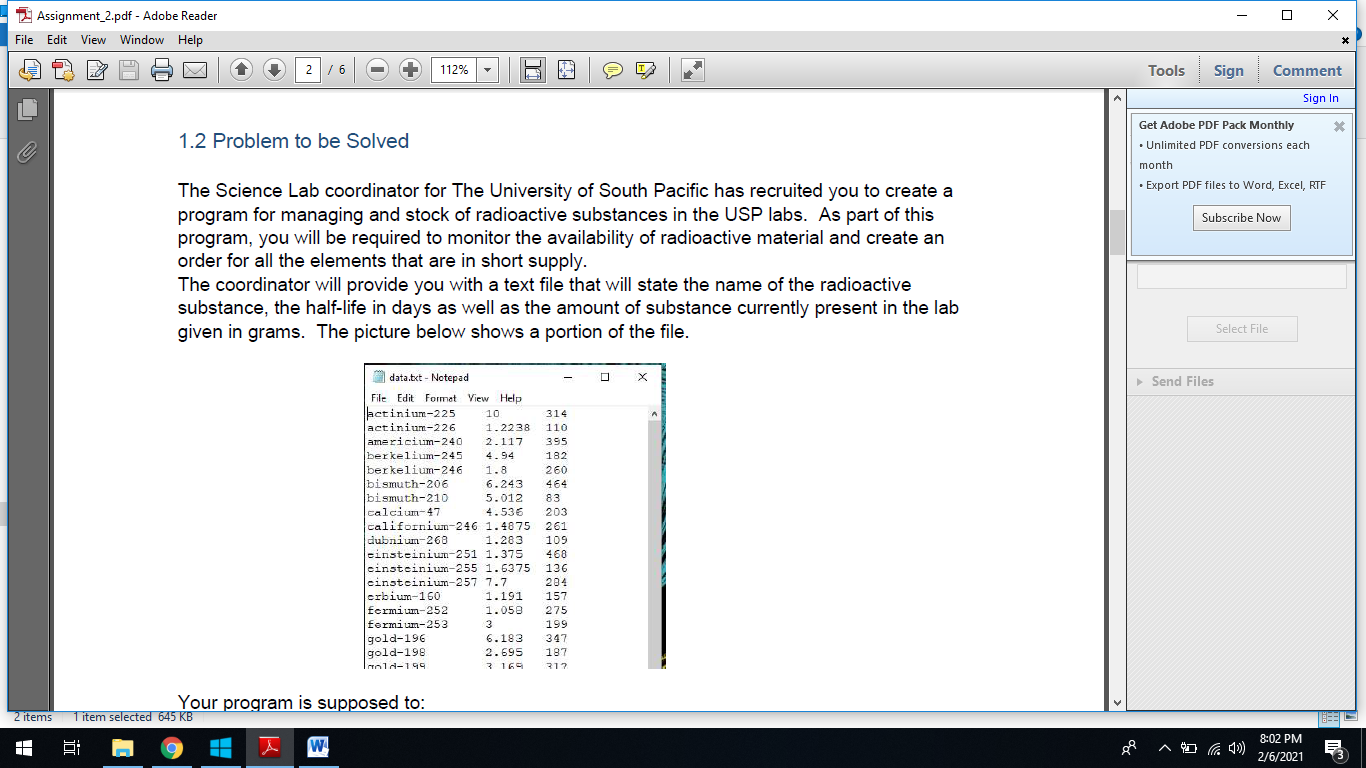 Solved Assignment_2.pdf - Adobe Reader File Edit View Window | Chegg.com
