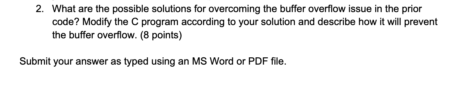 Solved 2. What are the possible solutions for overcoming the | Chegg.com