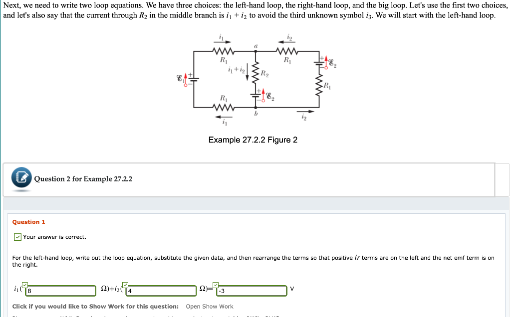 Solved Example 27.2.2 Sample Problem Multiloop circuit and | Chegg.com