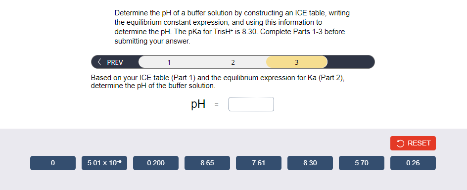 Solved Determine the pH of a buffer solution by constructing | Chegg.com