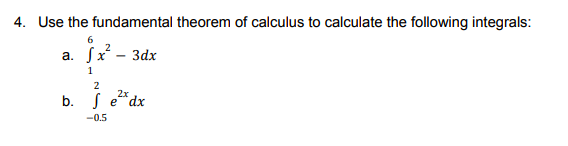 Solved 4. Use the fundamental theorem of calculus to | Chegg.com