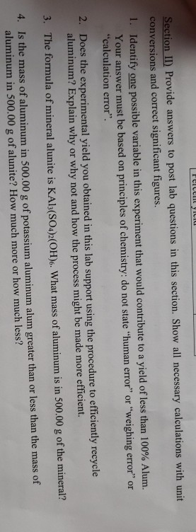 Solved 3. The formula of mineral alunite is KAl3(SO4)2(OH)6. | Chegg.com