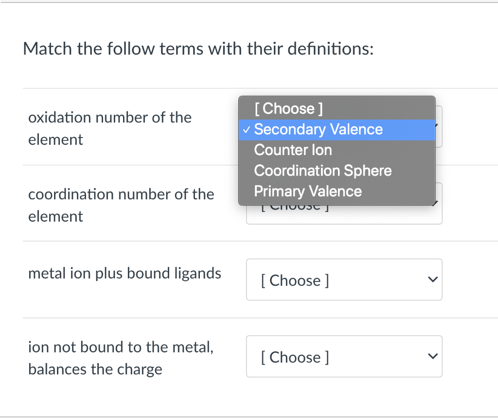Solved Match the follow terms with their definitions: | Chegg.com