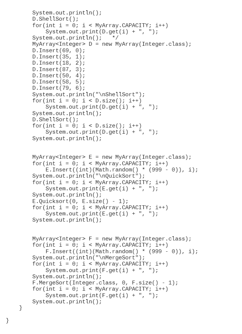 Show fully functional Java code and screenshots of | Chegg.com