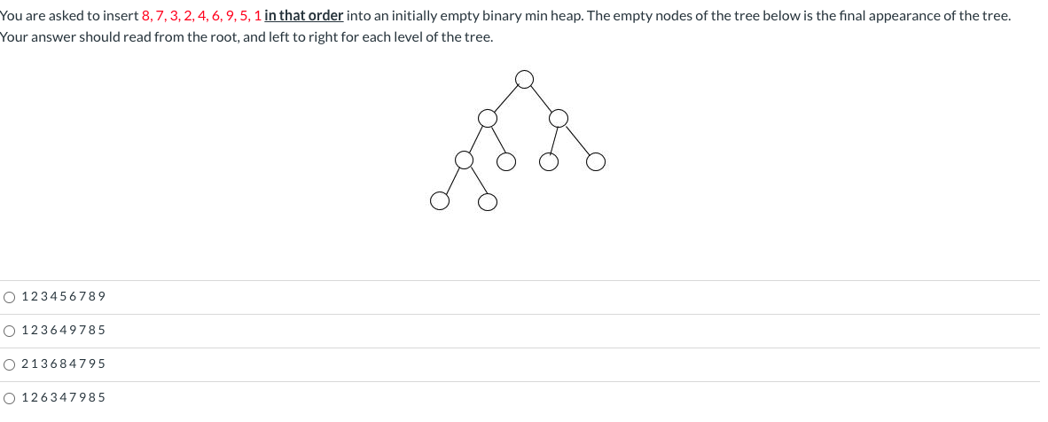 Solved You Are Asked To Insert 8 7324695 1 In That 