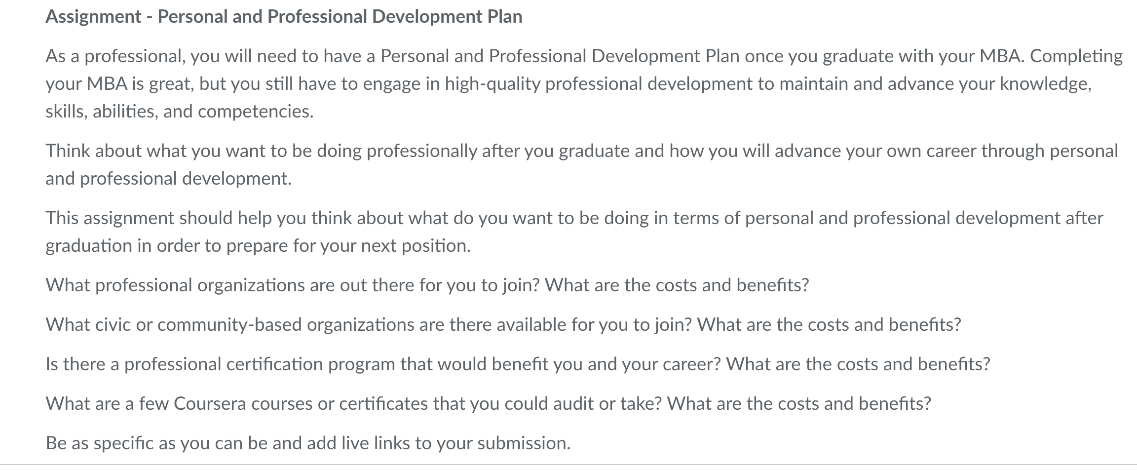 Solved Assignment - Personal and Professional Development | Chegg.com