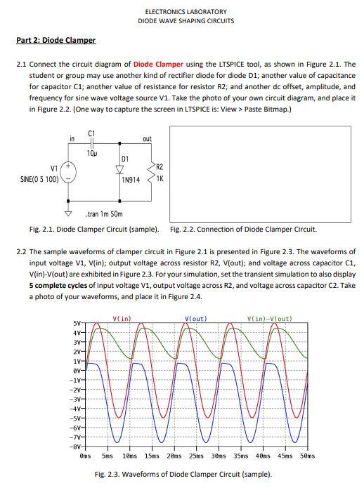 Solved Part 2: Diode Clamper 2.1 Connect the circuit diagram | Chegg.com