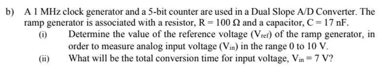 Solved b) A 1 MHz clock generator and a 5-bit counter are | Chegg.com