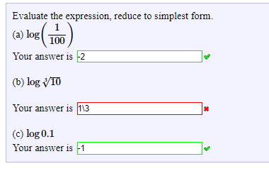 Solved Evaluate the expression, reduce to simplest form. (a) | Chegg.com