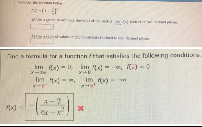Solved Consider the function below, -(1-2) (a) Use a graph | Chegg.com