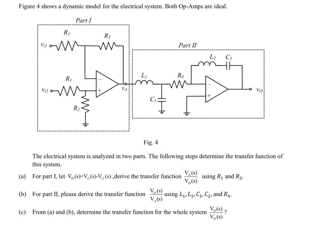 Solved Figure 4 shows a dynamic model for the electrical | Chegg.com