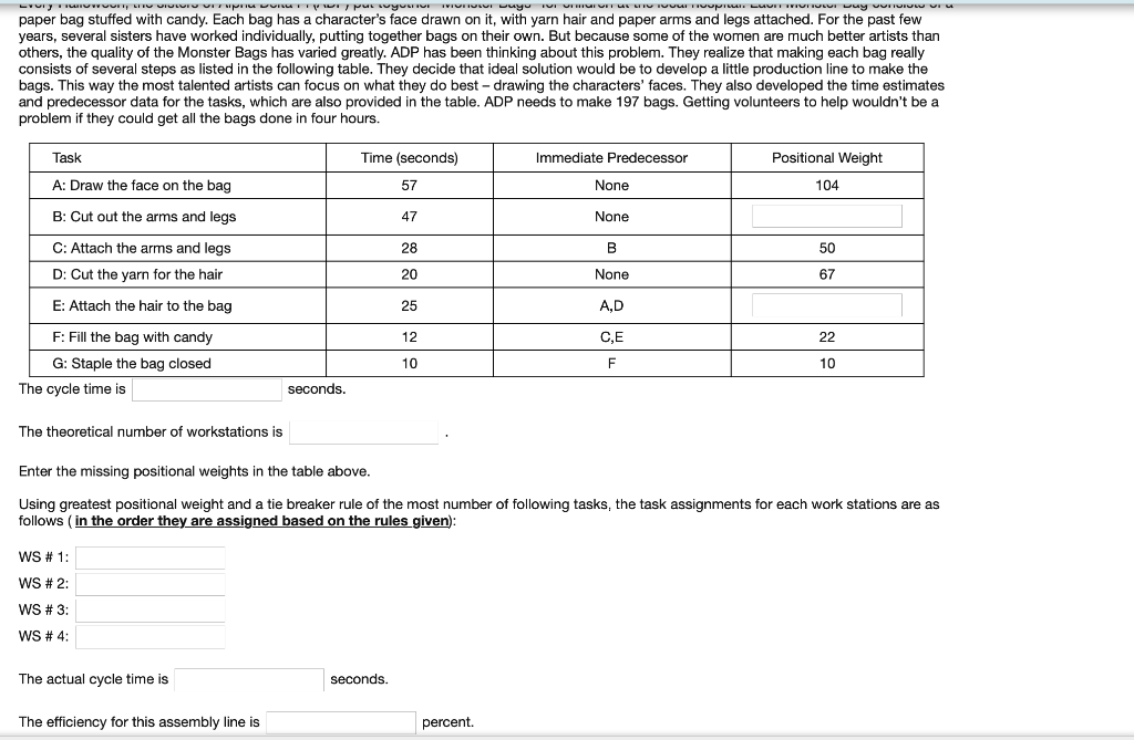 Solved Enter The Missing Positional Weights In The Table