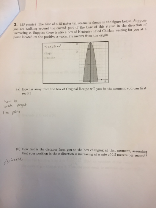 Solved The base of a 15 meter tall statue is shown in the | Chegg.com