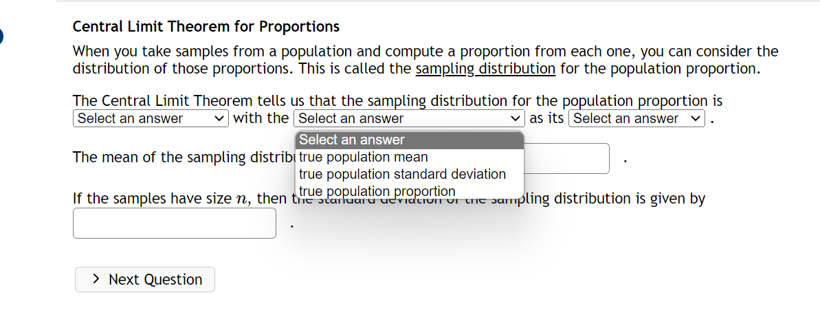 Solved Central Limit Theorem For Proportions When You Take