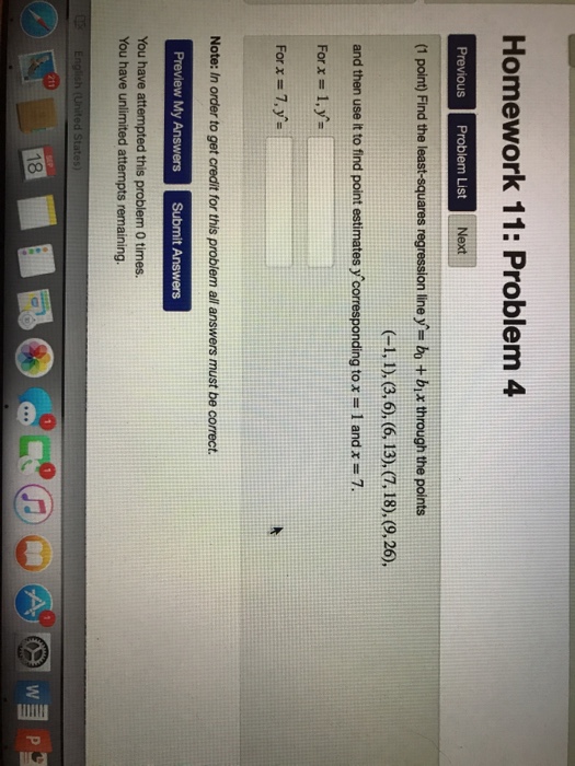 Solved Homework 11: Problem 4 Previous Problem List Next (1 | Chegg.com