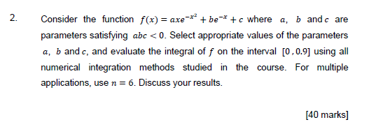 Solved any the numerical integration methods can be used | Chegg.com
