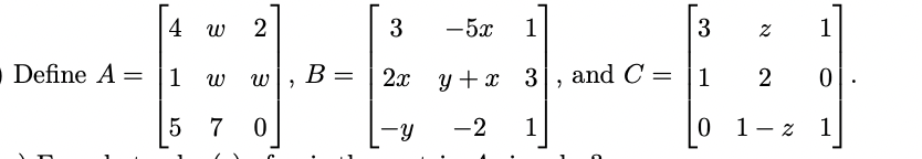 Solved Treating z as a constant, find the inverse of matrix | Chegg.com