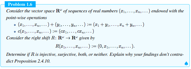 [Solved]: Consider the vector space ( mathbf{R}^{ omega}