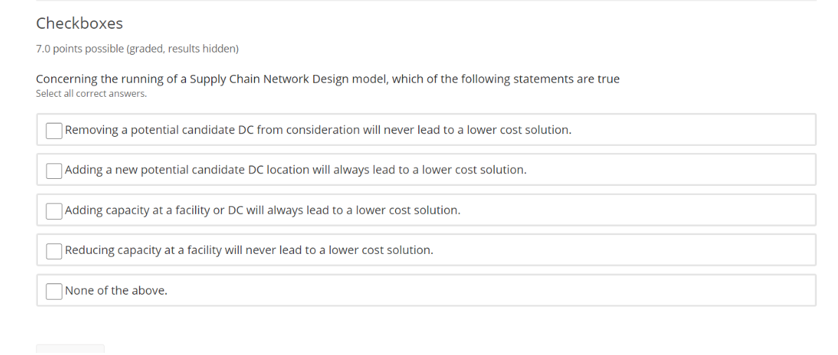 Solved Checkboxes 7.0 points possible (graded, results | Chegg.com