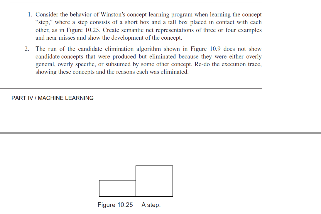 1. Consider the behavior of Winston's concept | Chegg.com