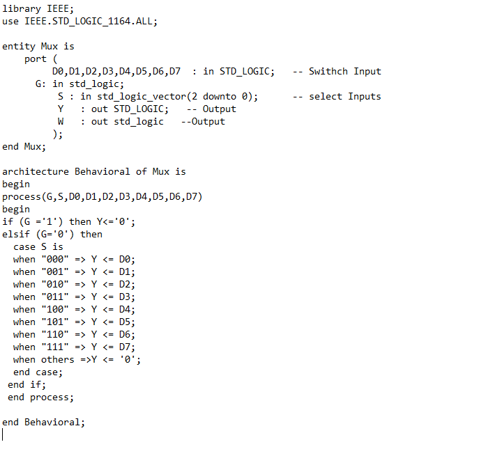 Solved library IEEE; use IEEE. STD_LOGIC_1164.ALL; -- | Chegg.com