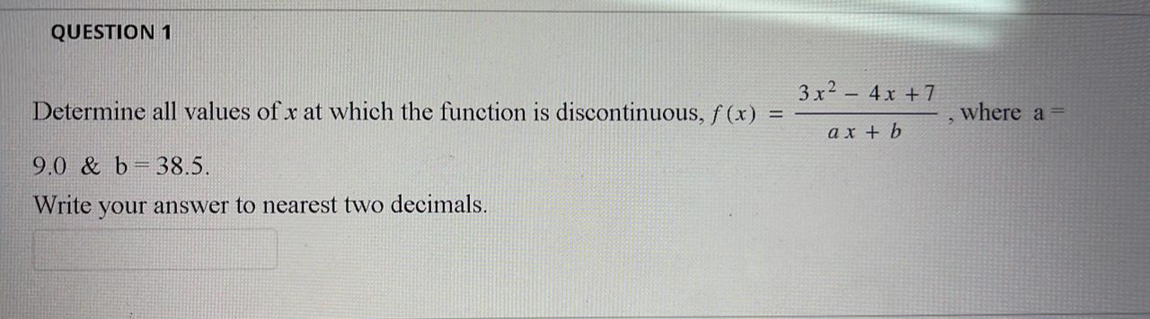 Solved Determine all values of x at which the function is | Chegg.com