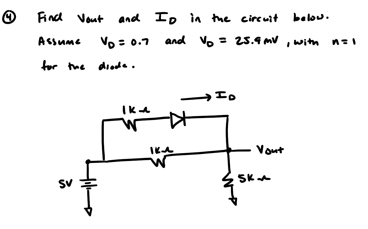 Solved Find Vout and Io in the circuit below. Assume VD=0.7 | Chegg.com