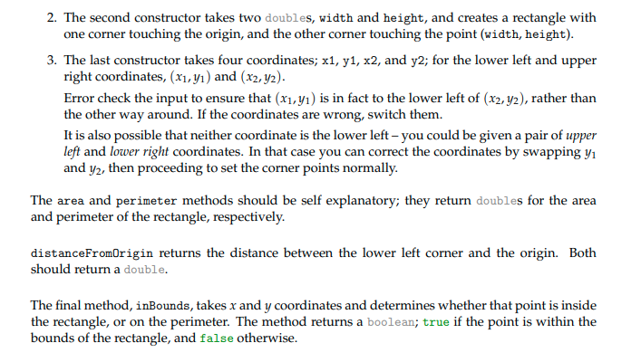 Solved Implement The Class Rectanglejava Containing Two 1993