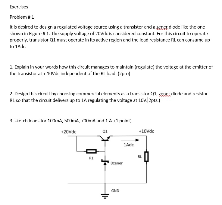 Solved Exercises Problem #1 It is desired to design a | Chegg.com