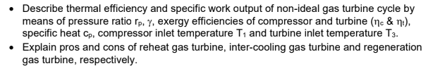 Solved - Describe thermal efficiency and specific work | Chegg.com