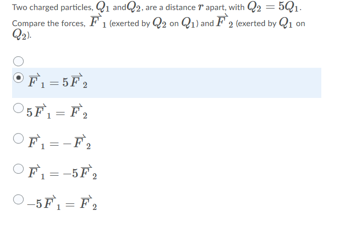 Solved Two charged particles, Q1 andQ2, are a distance r | Chegg.com