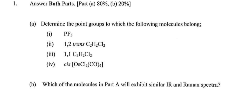 Answer Both Parts. [Part (a) 80%, (b) 20%) (a) | Chegg.com