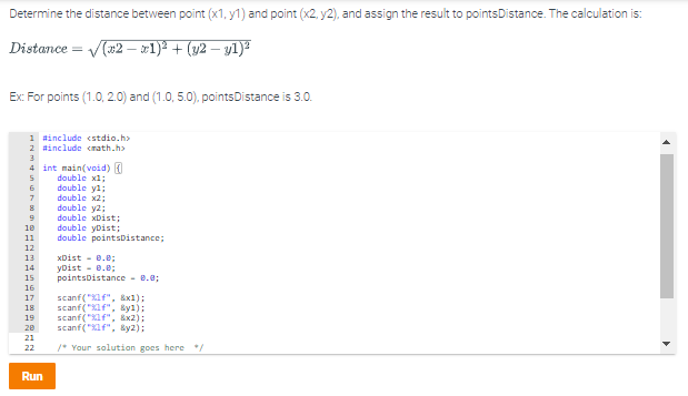 Solved Determine the distance between point (x1, y1) and | Chegg.com